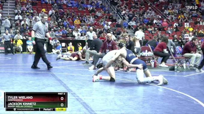 2A-144 lbs Quarterfinal - Jackson Kinnetz, Bishop Heelan Catholic vs ...