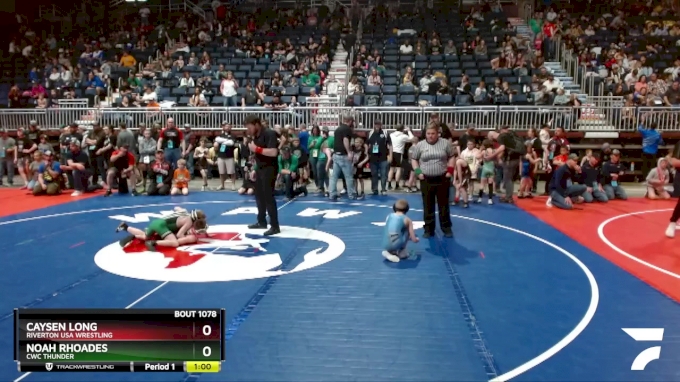 63 lbs Champ. Round 2 - Caysen Long, Riverton USA Wrestling vs Noah ...