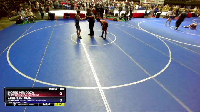 132 lbs Quarterfinal - Moses Mendoza, Gilroy High School Wrestling vs ...