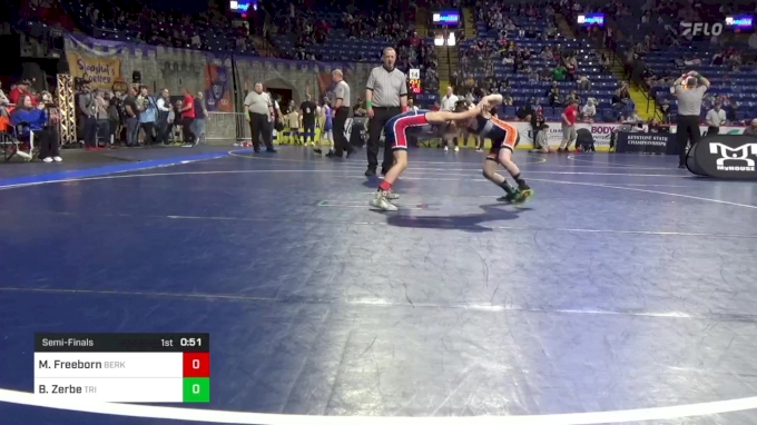 74 lbs Semifinal - Mason Freeborn, Berks Catholic vs Brylan Zerbe, Tri ...