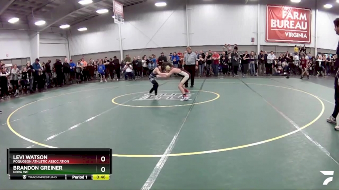 74 lbs Champ. Round 1 - Brandon Greiner, Nova WC vs Levi Watson ...