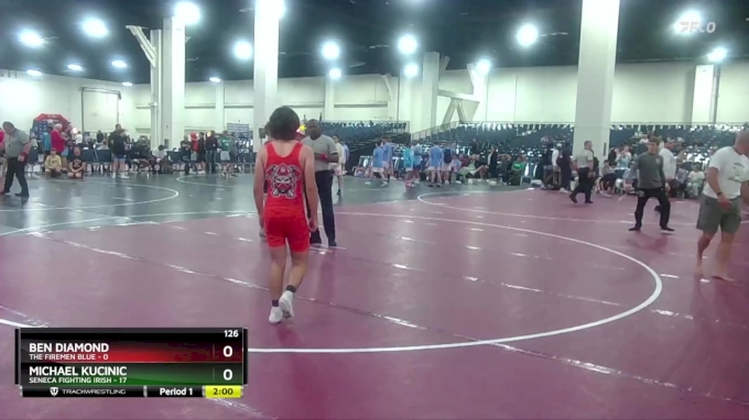 126 lbs Round 2 (10 Team) - Ben Diamond, The Firemen Blue vs Michael ...