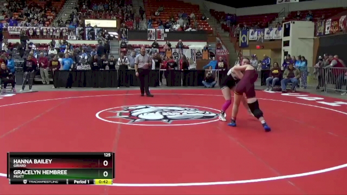 125 lbs Cons. Round 2 - Gracelyn Hembree, Pratt vs Hanna Bailey, Girard
