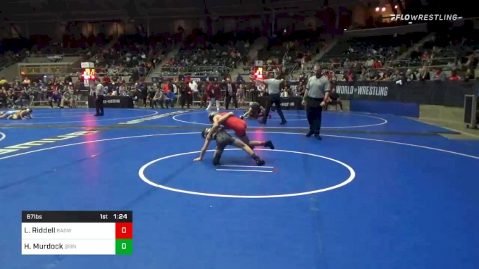 67 lbs Quarterfinal - Landan Riddell, Badwc vs Harrison Murdock, Grindhouse