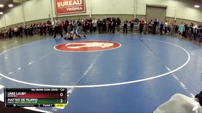 120 lbs Cons. Semi - Jake Lauby, Nova WC vs Matteo De Filippo, Great ...