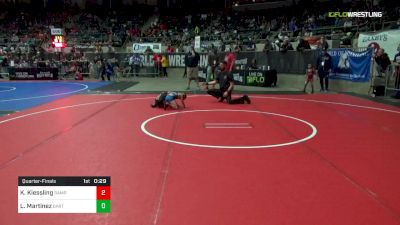 40 lbs Quarterfinal - Korbin Kiessling, Rampage vs Landon Martinez ...