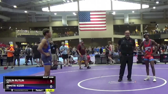 144 lbs Quarterfinal - Colin Rutlin, MO vs Dimitri Kizer, OK