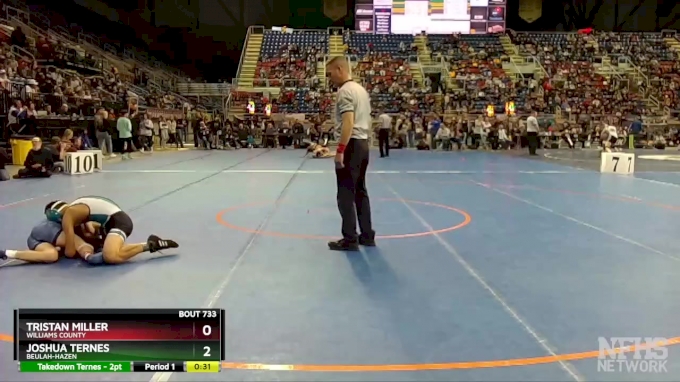 106 lbs Cons. Round 2 - Joshua Ternes, Beulah-Hazen vs Tristan Miller ...