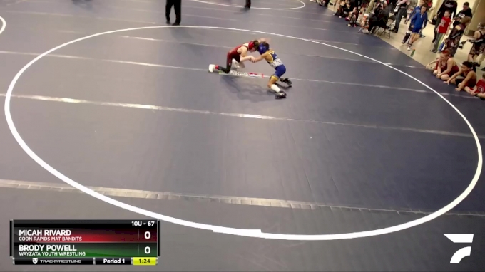 67 lbs Champ. Round 2 - Brody Powell, Wayzata Youth Wrestling vs Micah ...