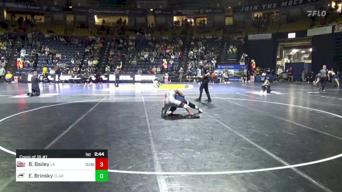 165 lbs Consi Of 16 #1 - Bilal Bailey, Little Rock vs Eli Brinsky, Clarion