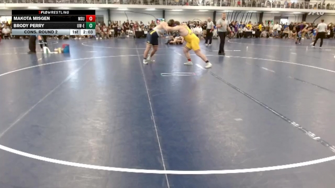 Elite 285 lbs Cons. Round 2 - Brody Perry, Wisconsin-Eau Claire vs ...