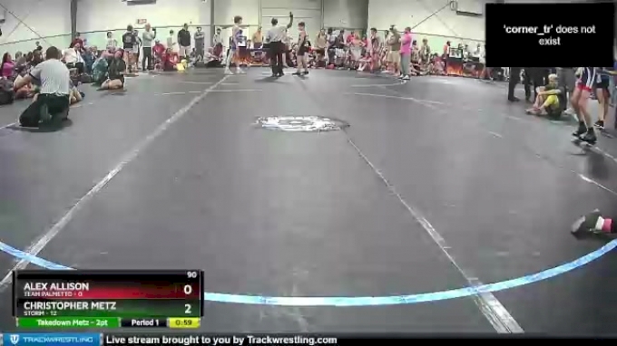 90 lbs Round 3 (8 Team) - Christopher Metz, Storm vs Alex Allison, Team ...