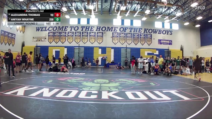 100 lbs Champ. Round 2 - Alexandra Thomas, YIC vs Aniyah Whayne, Attack