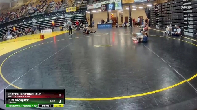 125 lbs Cons. Round 2 - Luis Vasquez, Colby CC vs Keaton Rottinghaus ...