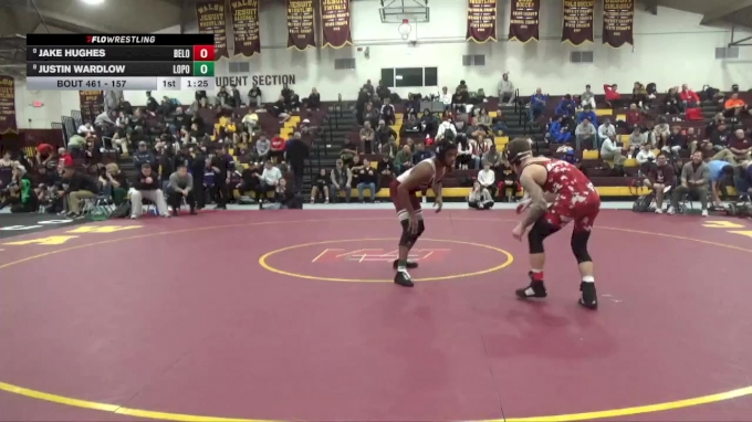 157 lbs Champ. Round 3 - Jake Hughes, Beaver Local vs Justin Wardlow ...