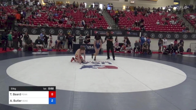 51 kg Cons 16 #1 - Thunder Beard, Pennsylvania vs Aidan Butler, Seasons ...