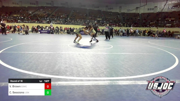 108 lbs Round Of 16 - Vanity Brown, D3 Wrestling Cluib vs Coty Sessions ...