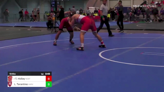 184 lbs Rd Of 16 - Trent Hidlay, NC State vs Leonardo Tarantino, Harvard