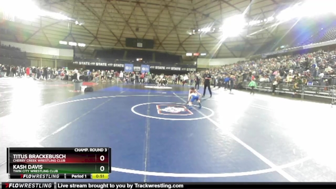 59 lbs Champ. Round 3 - Kash Davis, Twin City Wrestling Club vs Titus ...