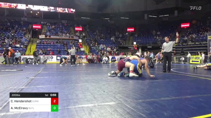 220 lbs Consy 5 - Caleb Hendershot, Curwensville vs Ace McElravy, Butler