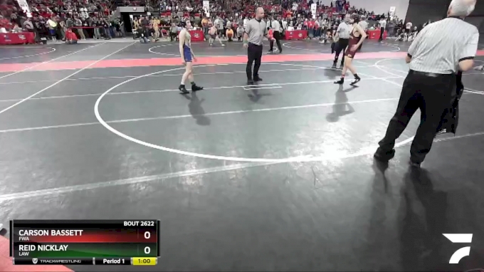 105 lbs Quarterfinal - Carson Bassett, FWA vs Reid Nicklay, LAW