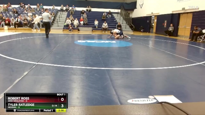 125 lbs Finals (2 Team) - Tyler Ratledge, Messiah vs Robert Ross, Ohio ...
