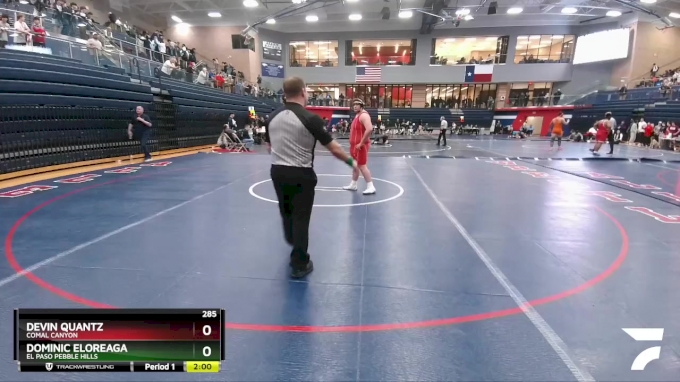 285 lbs Round 5 - Devin Quantz, Comal Canyon vs Dominic Eloreaga, El ...