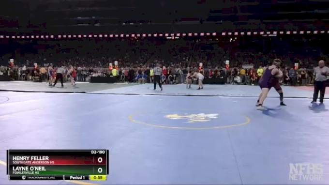 D2-190 lbs Cons. Semi - Henry Feller, Southgate Anderson HS vs Layne O ...