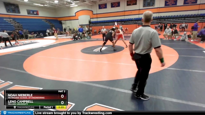 285 lbs Cons. Round 2 - Leno Campbell, Millikin University vs Noah ...