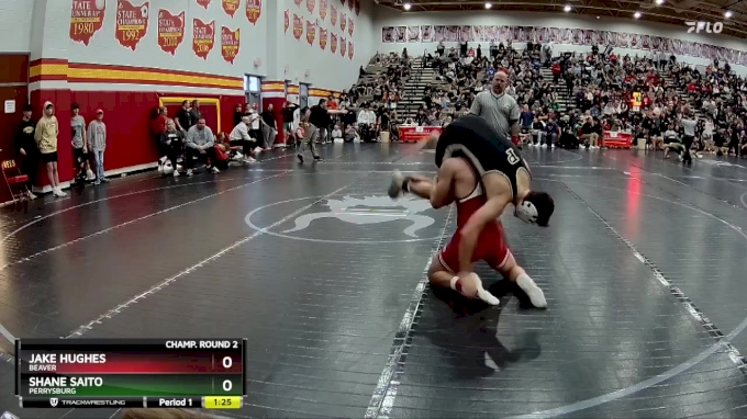 157 lbs Champ. Round 2 - Shane Saito, Perrysburg vs Jake Hughes, Beaver