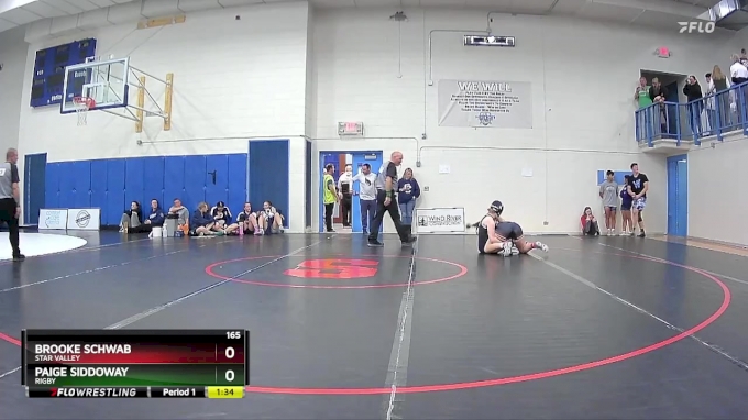 165 lbs Quarterfinal - Brooke Schwab, Star Valley vs Paige Siddoway, Rigby