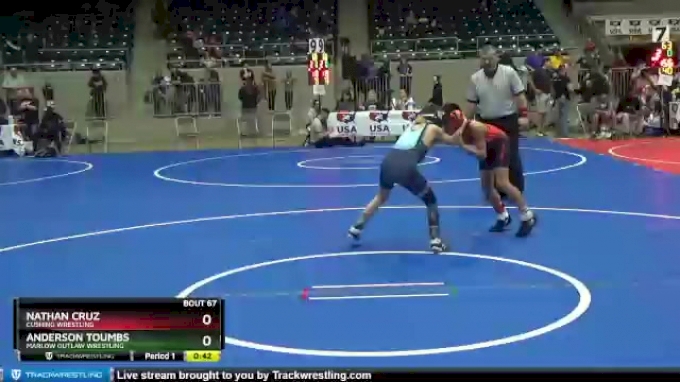 76 lbs Cons. Round 2 - Anderson Toumbs, Marlow Outlaw Wrestling vs ...