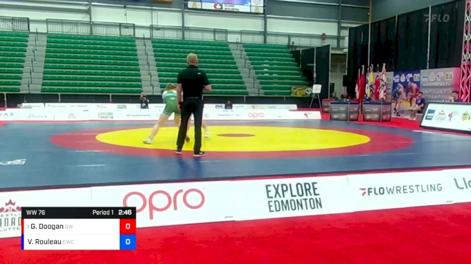 WW 76 lbs Quarterfinal - Gracelynn Doogan, Guelph WC vs Vianne Rouleau ...