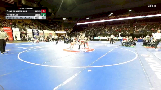 140 Class 2 lbs Quarterfinal - Madison Lightner, Fort Osage vs Ava Frye ...