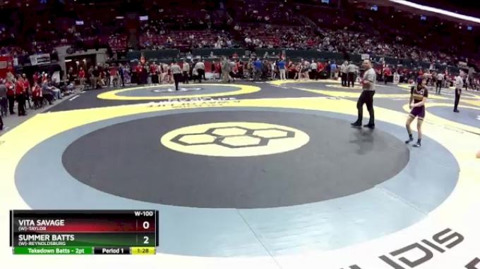 W-100 lbs Champ. Round 1 - Vita Savage, (W)-Taylor vs Summer Batts, (W ...