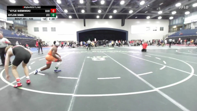 125 lbs Semifinal - Kyle Sieminski, Southern Oregon vs Gylon Sims ...
