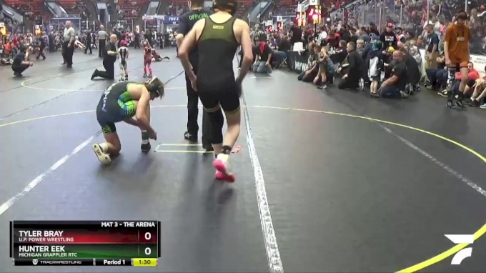122 lbs Cons. Round 5 - Hunter Eek, Michigan Grappler RTC vs Tyler Bray ...