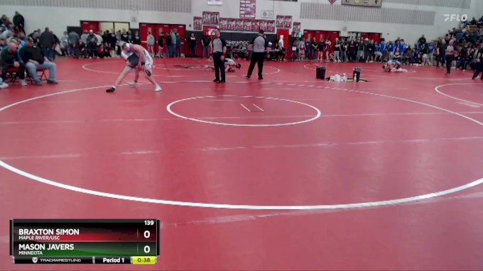 139 lbs Cons. Round 3 - Mason Javers, Minneota vs Braxton Simon, Maple ...