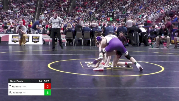 133 lbs Semifinal - Tyler Adams, York Suburban vs Ramil Islamov, Baldwin