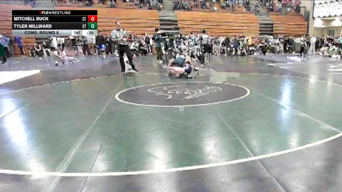 120 lbs Cons. Round 6 - Tyler Millward, Cherokee Trail vs Mitchell Buck ...