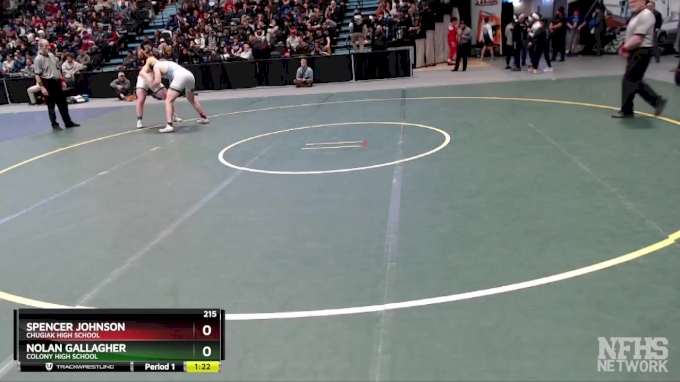 215 lbs 1st Place Match - Nolan Gallagher, Colony High School vs ...