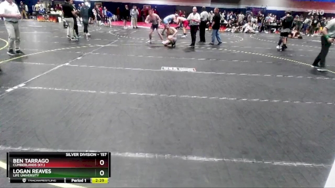 157 lbs Cons. Round 6 - Ben Tarrago, Cumberlands (Ky.) vs Logan Reaves ...
