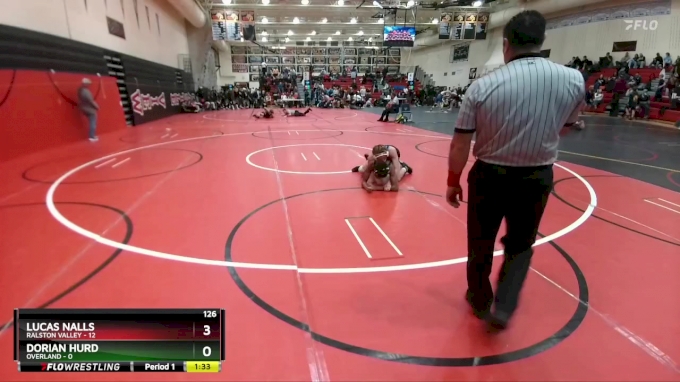 126 lbs Round 2 (4 Team) - Dorian Hurd, Overland vs Lucas Nalls ...