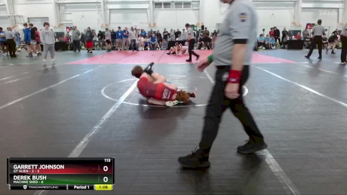 113 lbs Round 4 (10 Team) - Derek Bush, Machine Shed vs Garrett Johnson ...