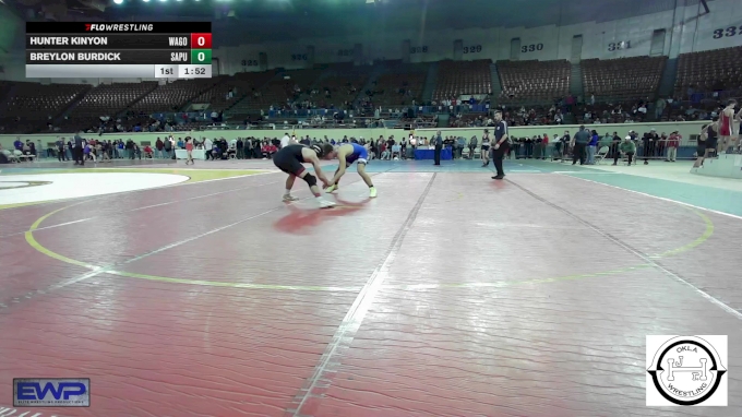 143 lbs 3rd Place - Hunter Kinyon, Wagoner vs Breylon Burdick, Sapulpa ...