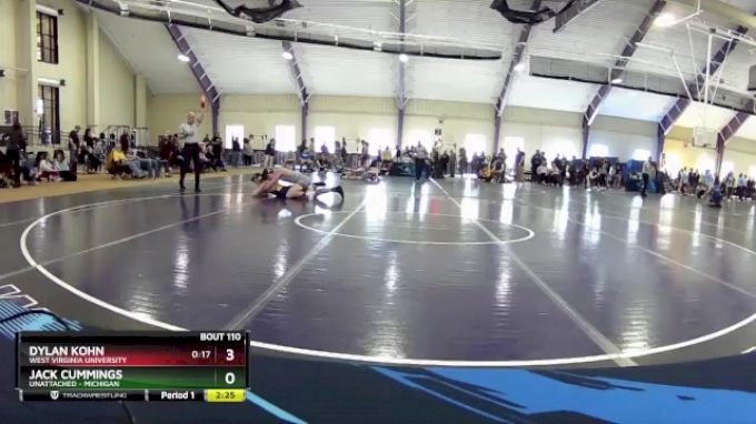 184 lbs Quarterfinal - Dylan Kohn, West Virginia University vs Jack Cummings, Unattached - Michigan