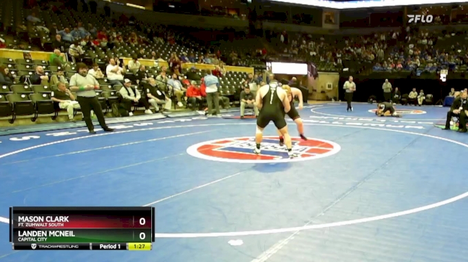 215 Class 3 lbs Champ. Round 1 - Mason Clark, Ft. Zumwalt South vs ...