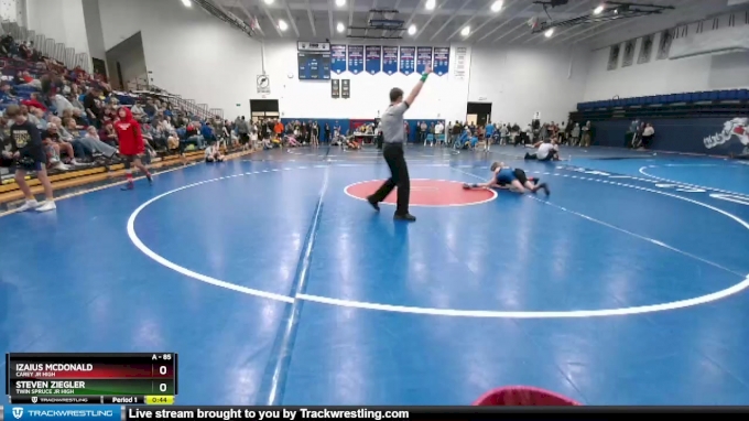 85 lbs Cons. Semi - Izaius McDonald, Carey Jr High vs Steven Ziegler ...