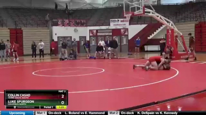 160 lbs Quarterfinal - Luke Spurgeon, Columbus North vs Collin Casad ...