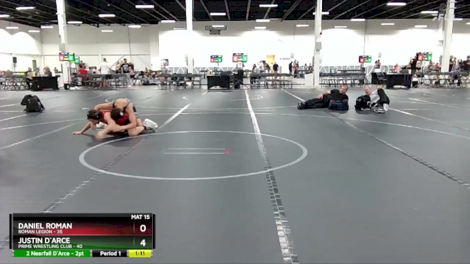 130 lbs 3rd Place Match - Daniel Roman, Roman Legion vs Justin D`Arce ...